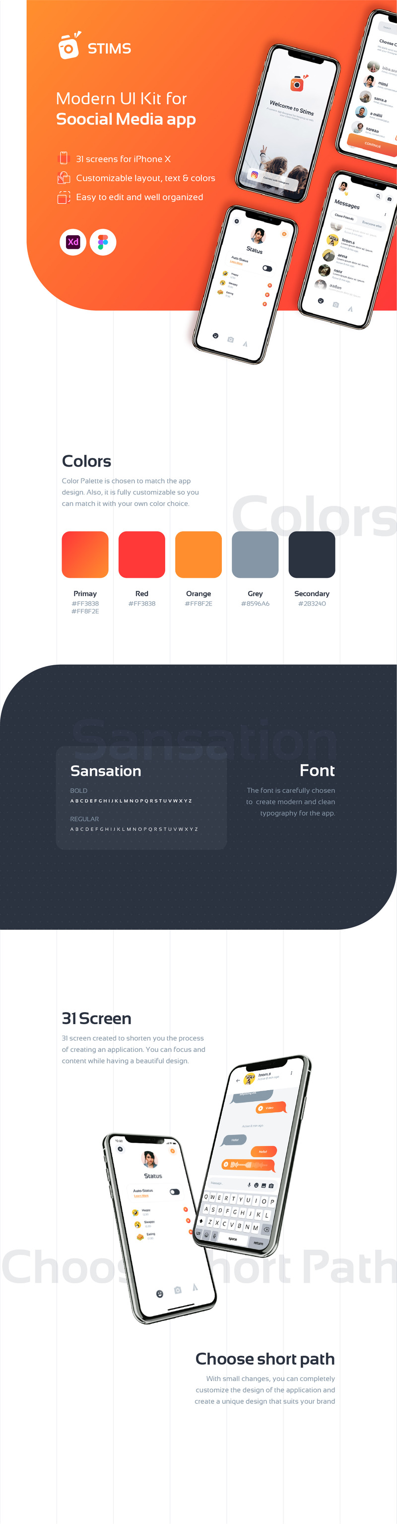 Social UI Kit Design - STIMS UI Elements - TemplateMonster