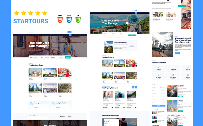 Startours Tour booking and Vacation Listing HTML5 Template