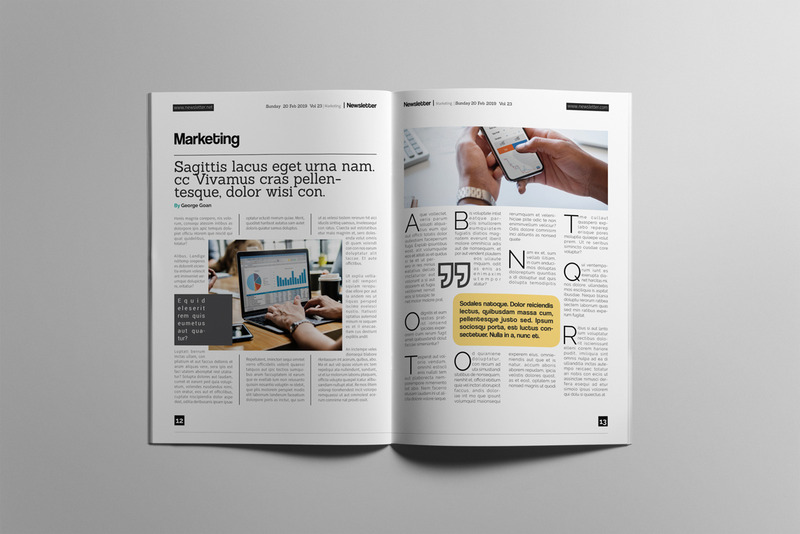 FREE Business Newsletter Magazine Templates - TemplateMonster