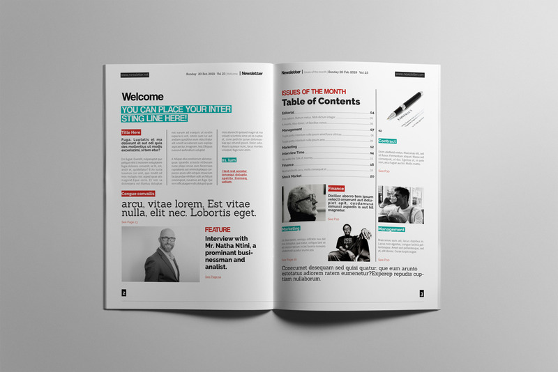 FREE Business Newsletter Magazine Templates - TemplateMonster