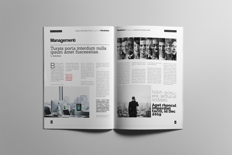 FREE Business Newsletter Magazine Templates - TemplateMonster