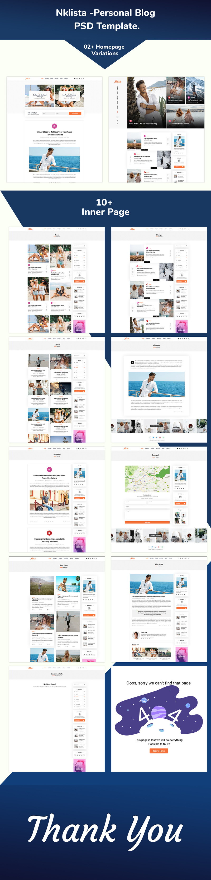 Nklista_Personal Blog Psd Template #194725 - TemplateMonster