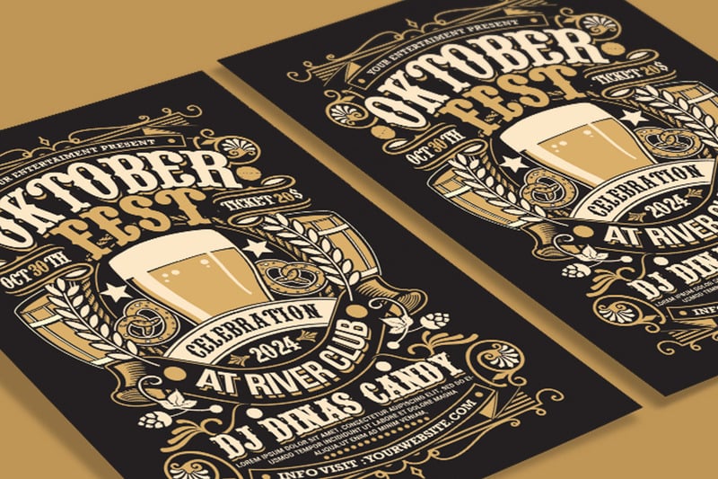 Oktoberfest Event Flyer Poster Template - TemplateMonster
