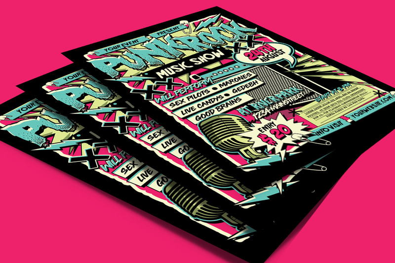 Punk Rock Music Event Flyer 359265 Templatemonster