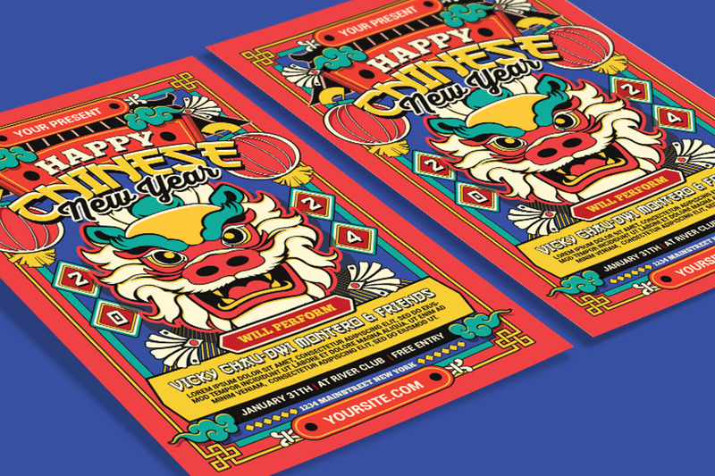 Chinese Lunar New Year Flyer 384230 Templatemonster