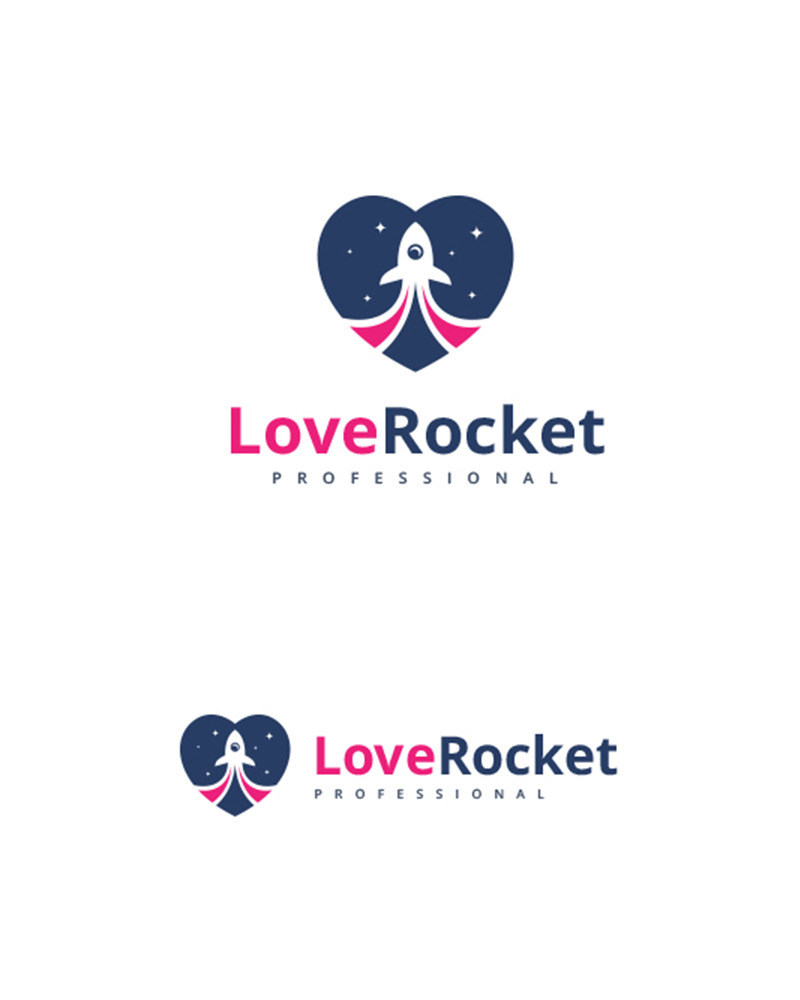 Creative Love Rocket Logo Template #218593 - TemplateMonster