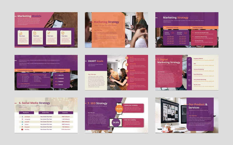 Markeplan - Plantilla de presentación de PowerPoint de estrategia de marketing