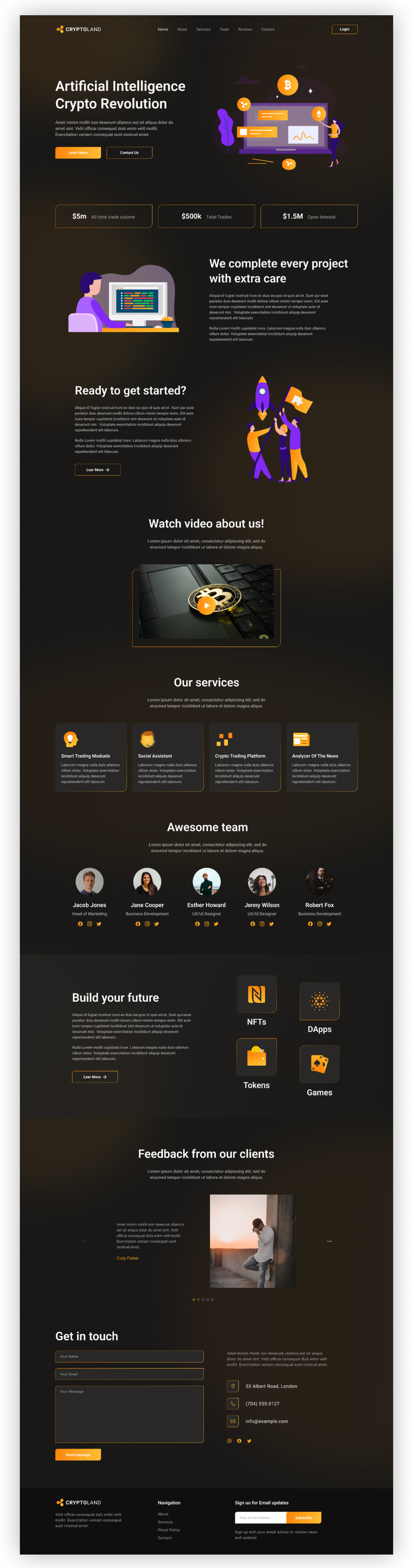 CryptoLand - Cryptocurrency PSD Template - TemplateMonster