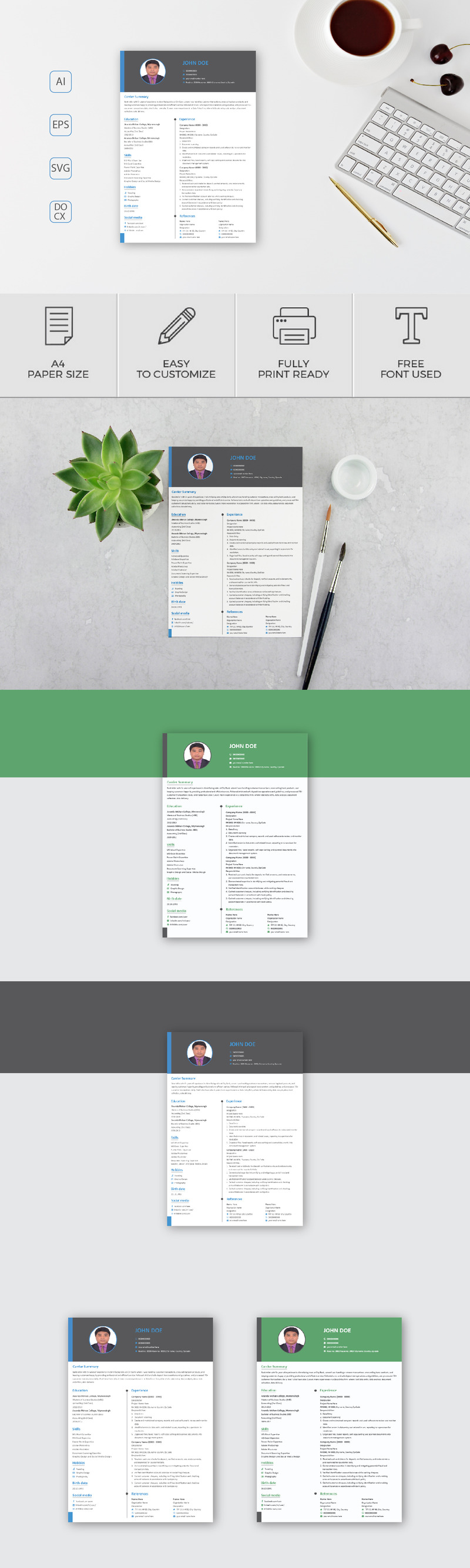 ChicProfolio: Effortless Elegance Modern Resume Kit