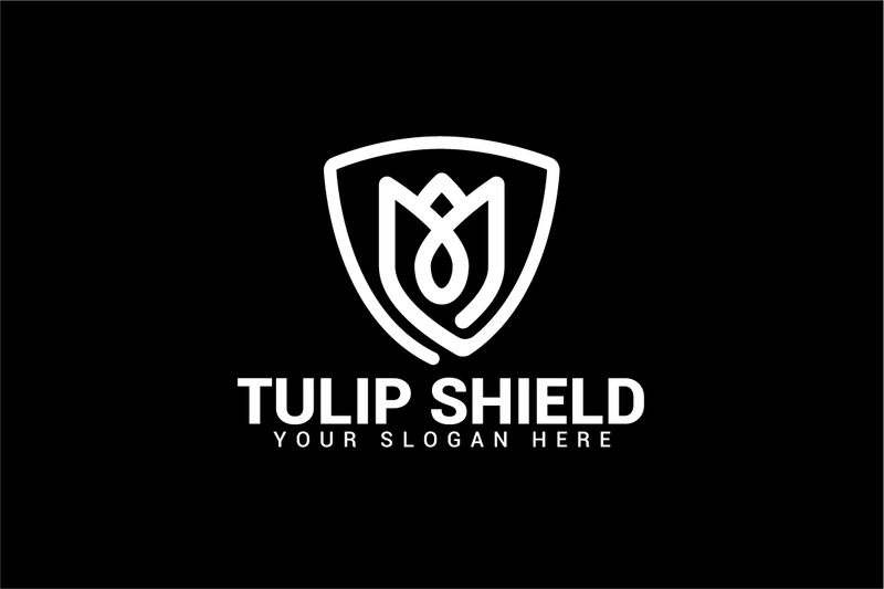 TULIP SHIELD Logo Design Template #366154 - TemplateMonster