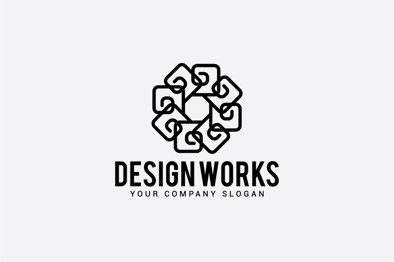 DESIGN WORKS Logo Design Template #366545 - TemplateMonster