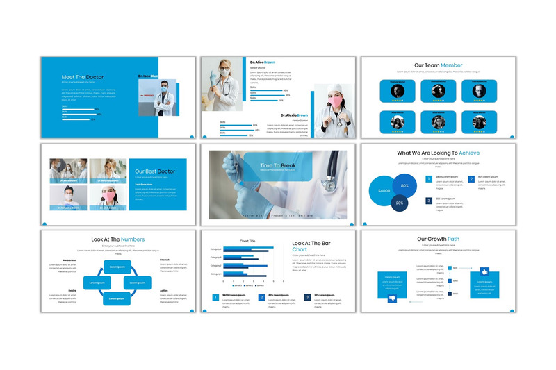 Healthy Medical Bundle Pack - Medical Google Slides Template