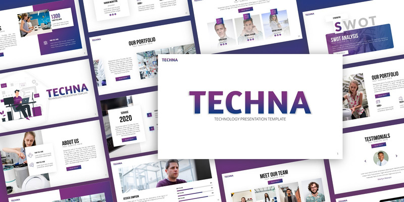 Techna - Technology Multipurpose PowerPoint Template