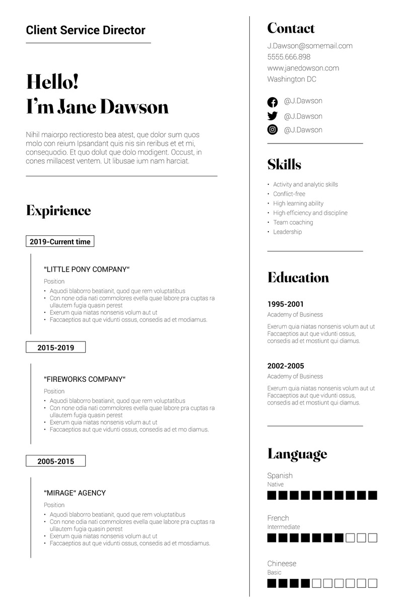 Indesign Resume Template Download DesertBos