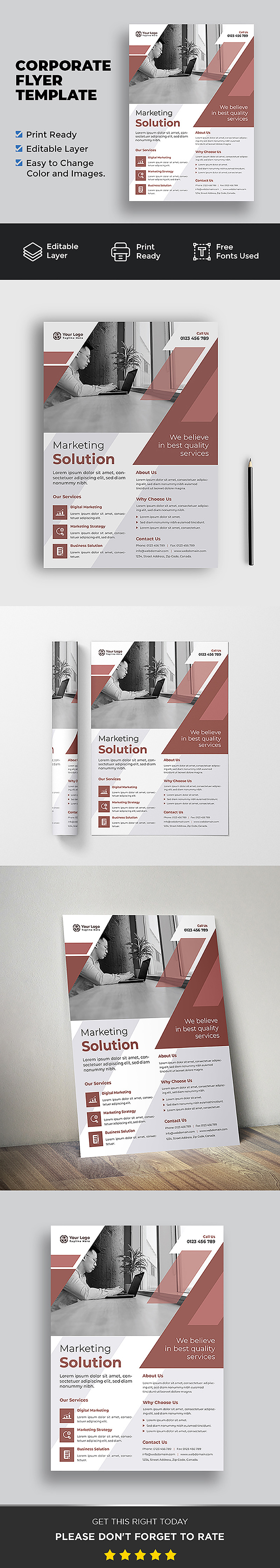 Corporate Business Promotional Flyer Template