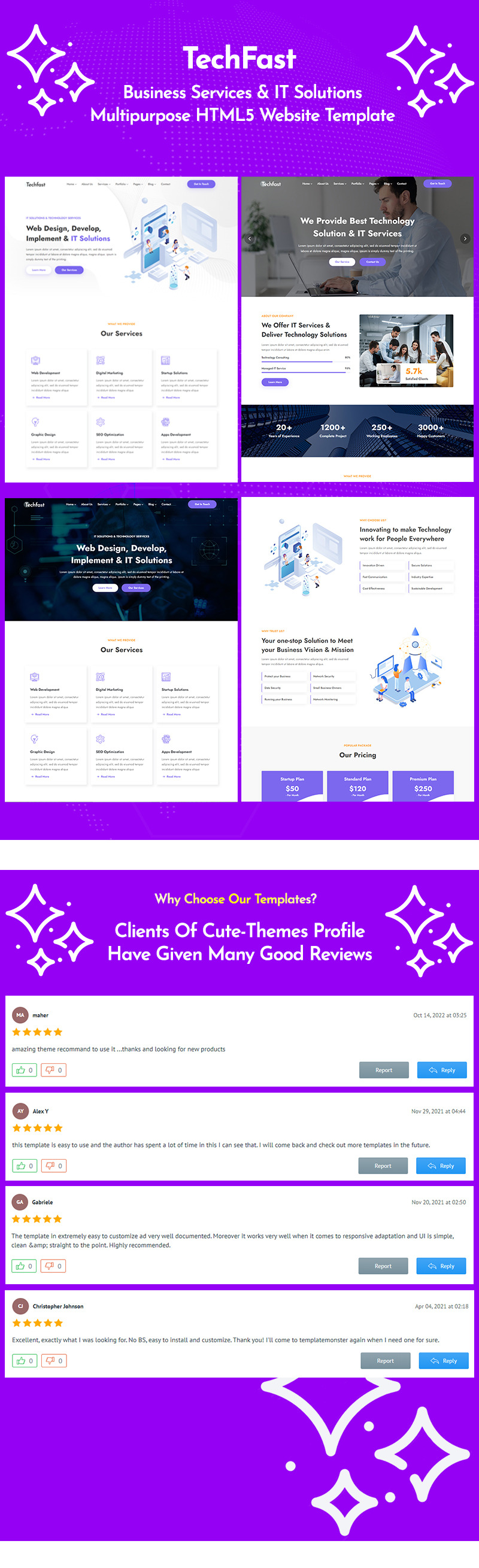 Techfast - Business Services & IT Solutions Multipurpose HTML5 Website ...