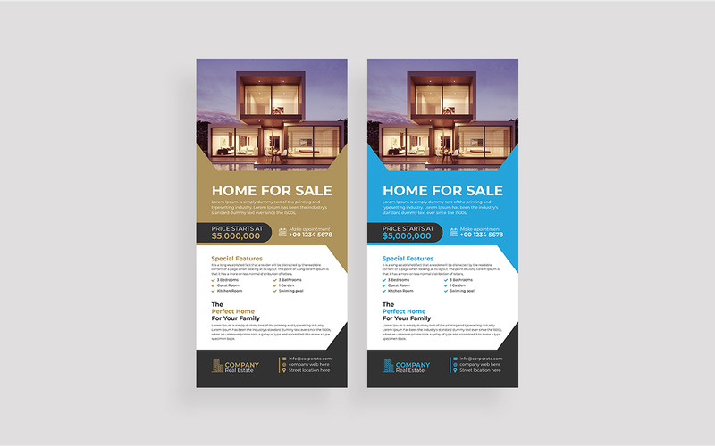 Real Estate Home Sale Rack Card Template - TemplateMonster