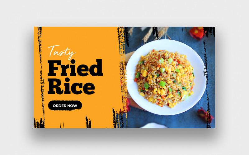 Fried Rice YouTube Thumbnail Template - TemplateMonster