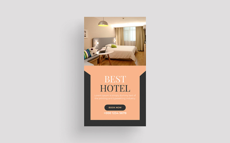 Modern Hotel Facebook Instagram Story - TemplateMonster