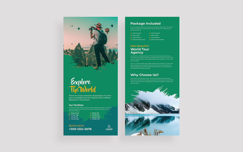 Modern Travel Rack Card Bundle #296546 - TemplateMonster