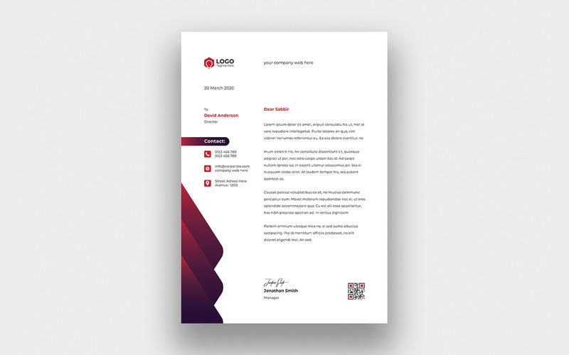 Creative Corporate Business Letterhead - TemplateMonster