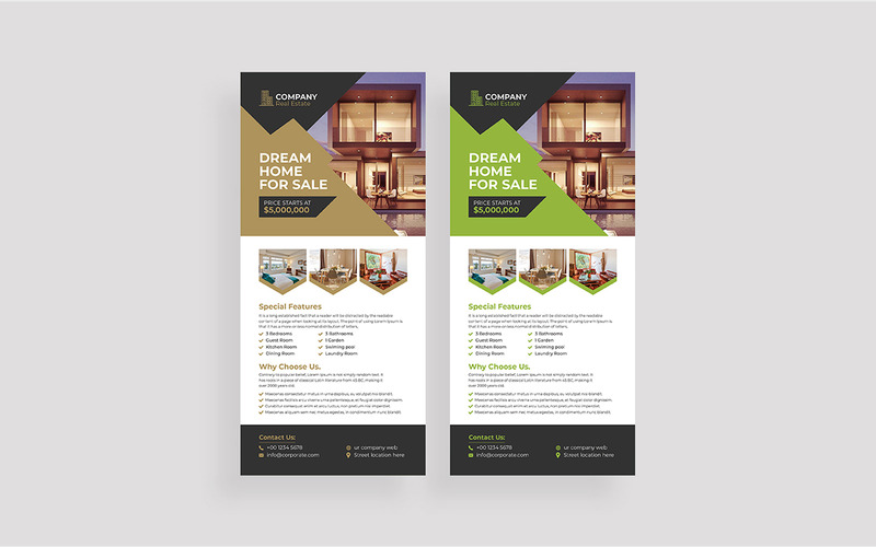Real Estate Rack Card Design Template - TemplateMonster