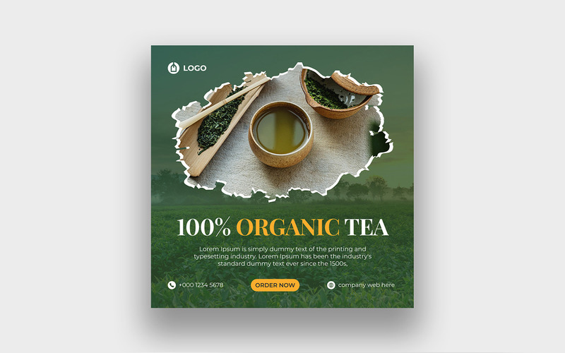Tea Social Media Post Template #296805 - TemplateMonster