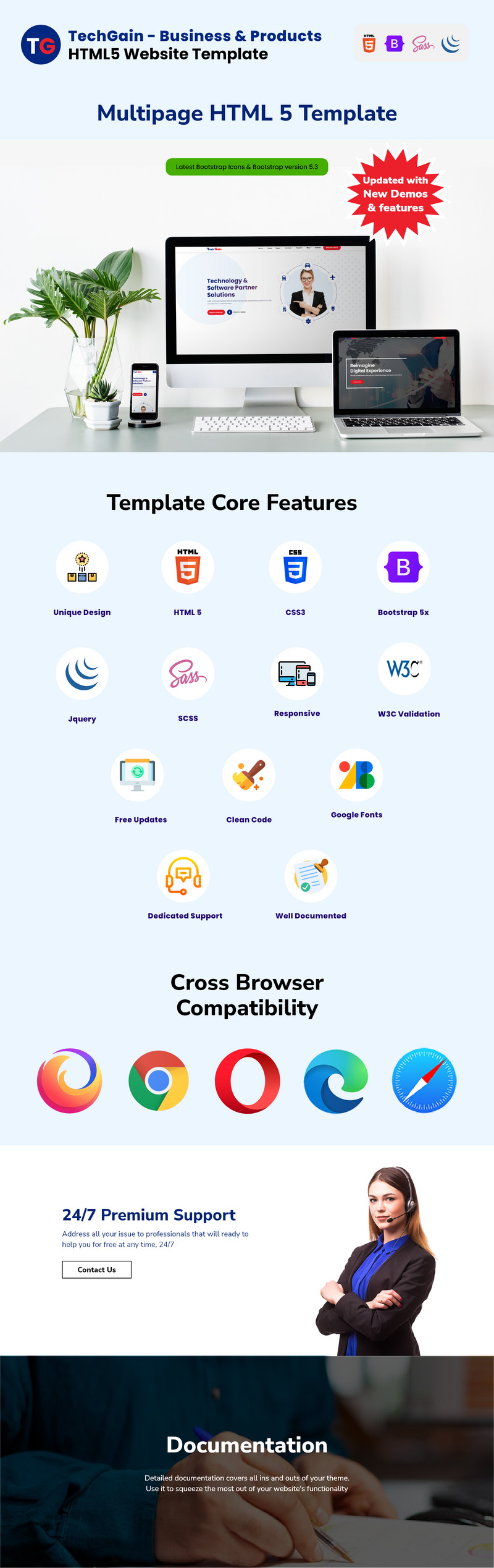 TechGain - Business & Products HTML5 Website Template