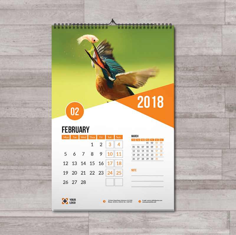 Corporate Wall Calendar Template #279194 - TemplateMonster