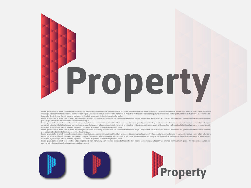 Letter P Property logo design template - TemplateMonster