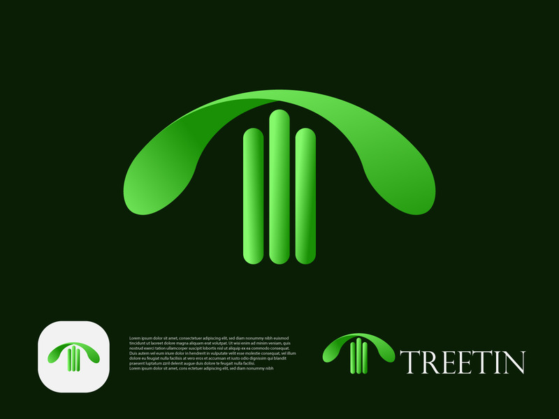 Letter T Tree Modern Logo #164617 - TemplateMonster