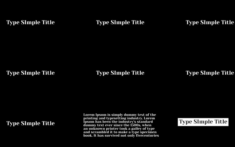 Simple Titles: After Effects pack #219425 - TemplateMonster