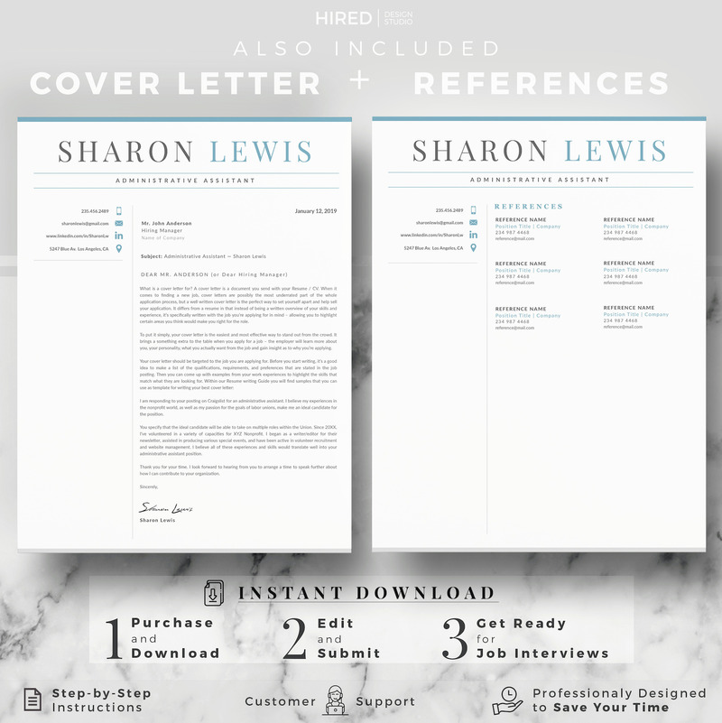 SHARON - Administrative Assistant Resume for MS Word and Mac Pages ...