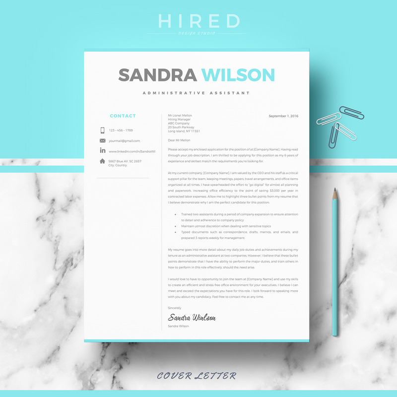 SANDRA B. - CV Bundle 2 & 3 Template Bundle with Cover Letter ...