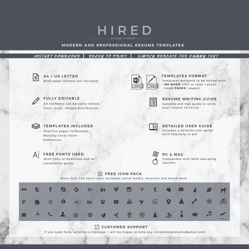 PAULA - Modern and Professional Resume Layout, Cover Letter and ...
