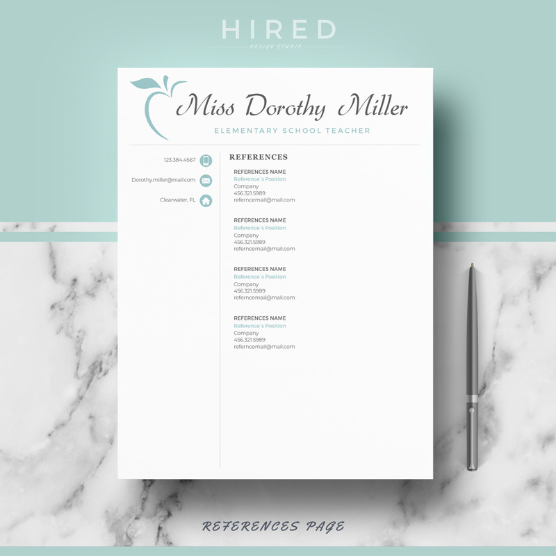 DOROTHY - Elementary Teacher CV Template for MS Word & Pages with Cover ...