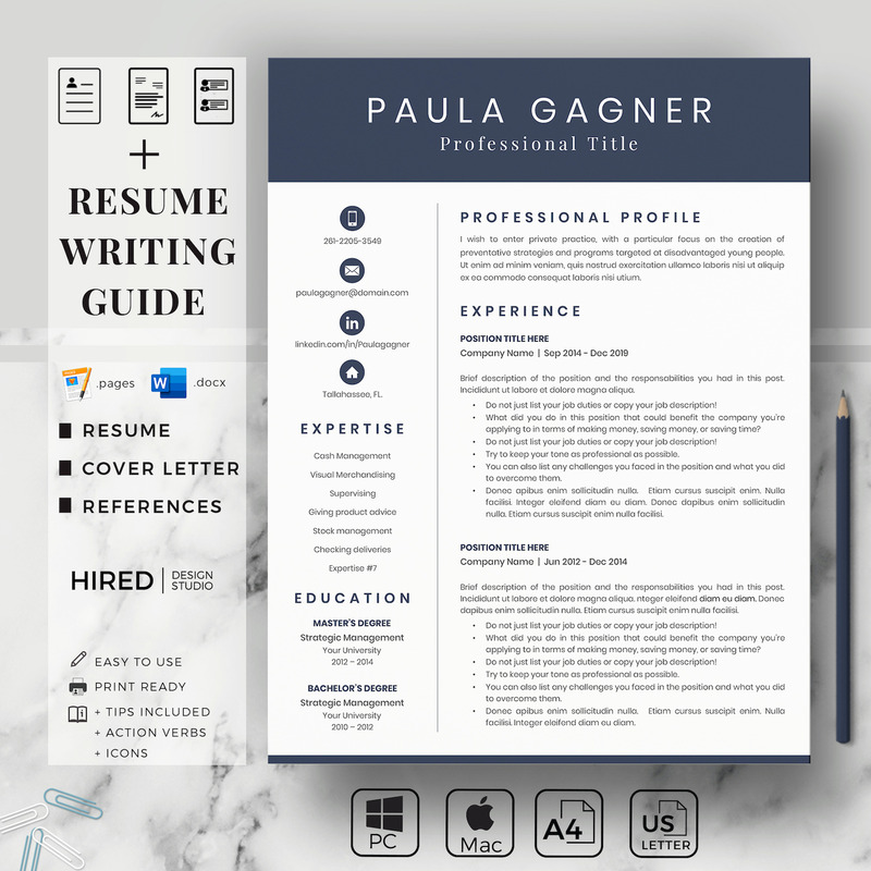 PAULA - Modern and Professional Resume Layout, Cover Letter and ...