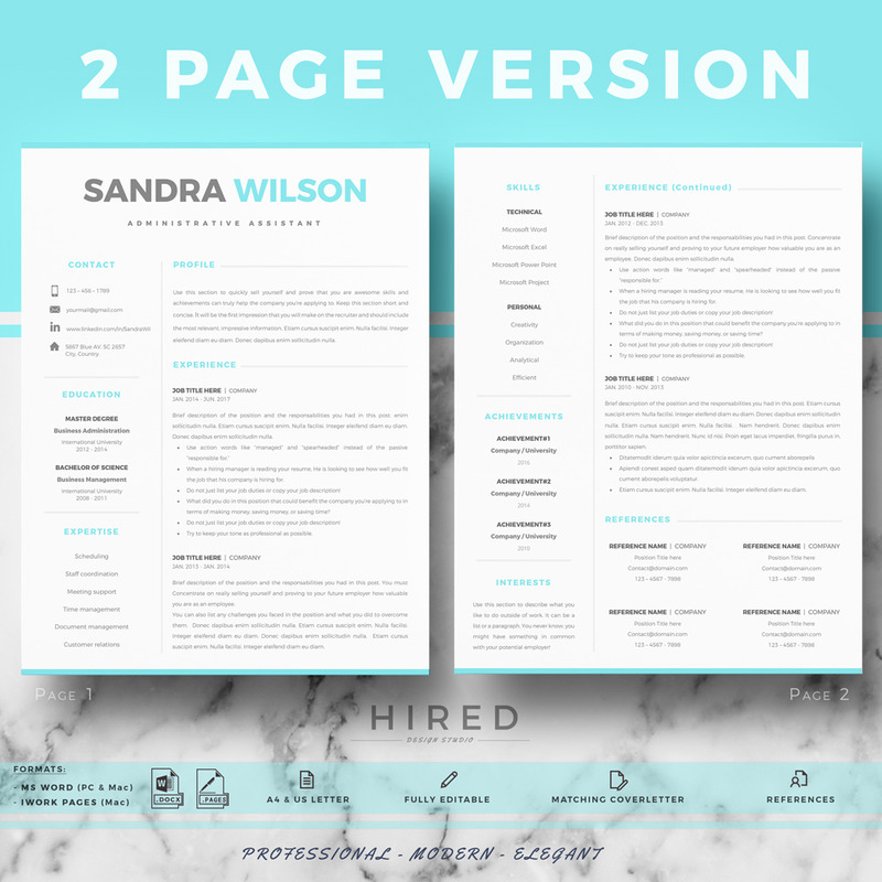 SANDRA B. - CV Bundle 2 & 3 Template Bundle with Cover Letter ...