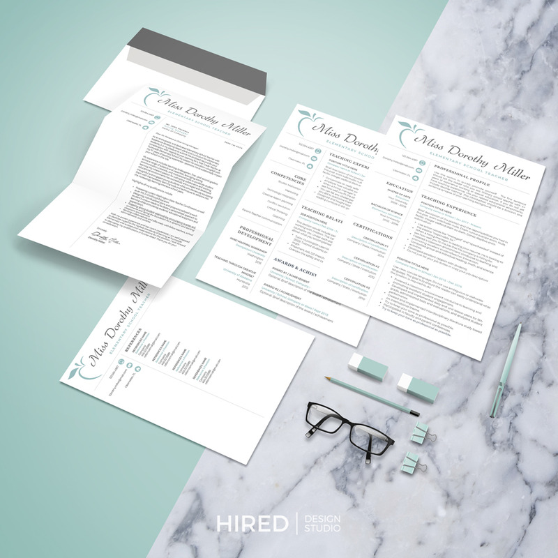 DOROTHY - Elementary Teacher CV Template for MS Word & Pages with Cover ...