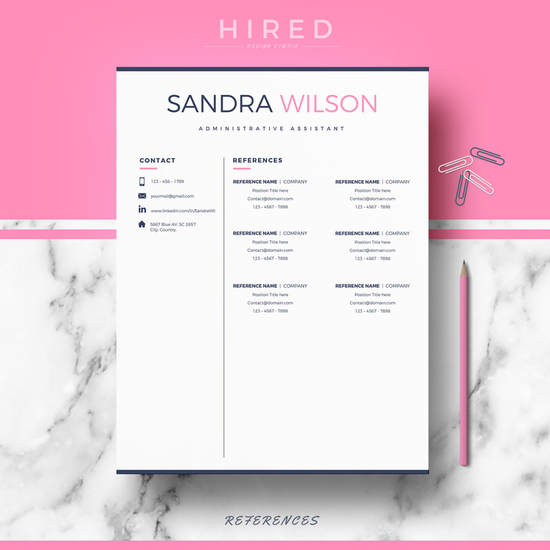 SANDRA P. - Creative Resume Template Bundle for Word and Pages. 2 & 3 ...