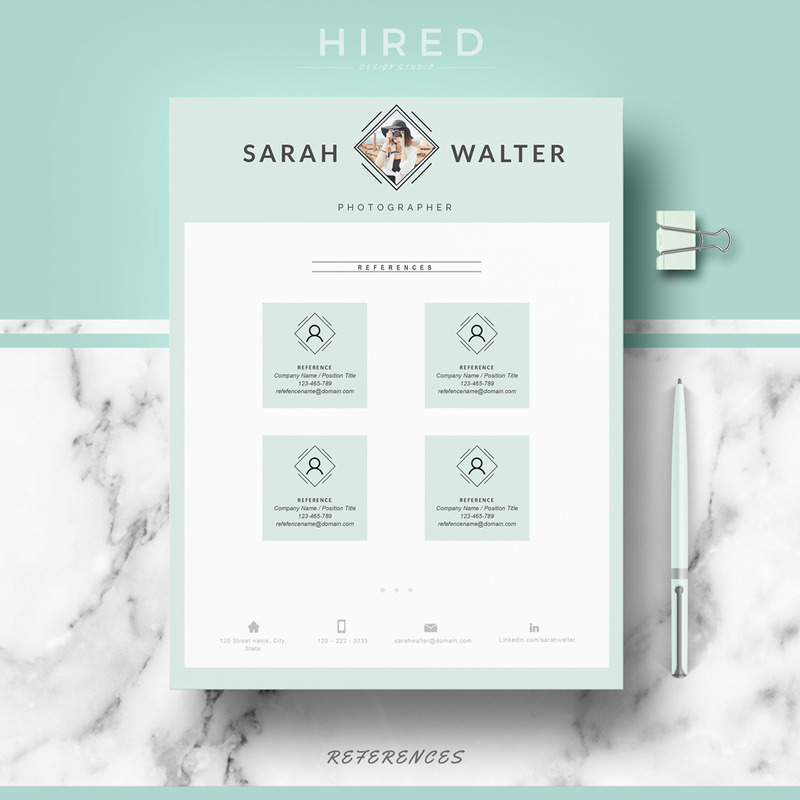 SARAH - Modern and Creative Resume template for Pages and Word with ...