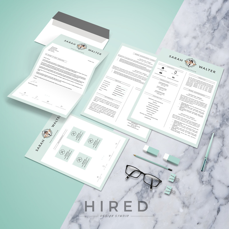SARAH - Modern and Creative Resume template for Pages and Word with ...