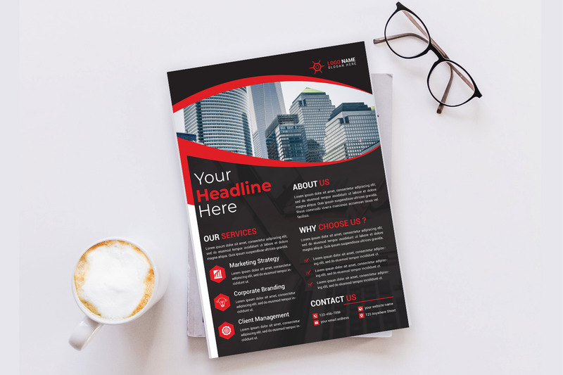 Corporate Flyer Design Template V05 #402327 - TemplateMonster