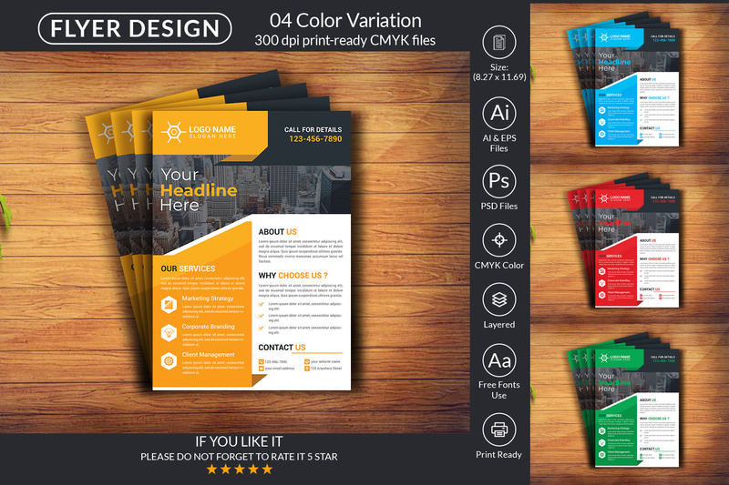 Corporate Flyer Design Template V02 #398263 - TemplateMonster