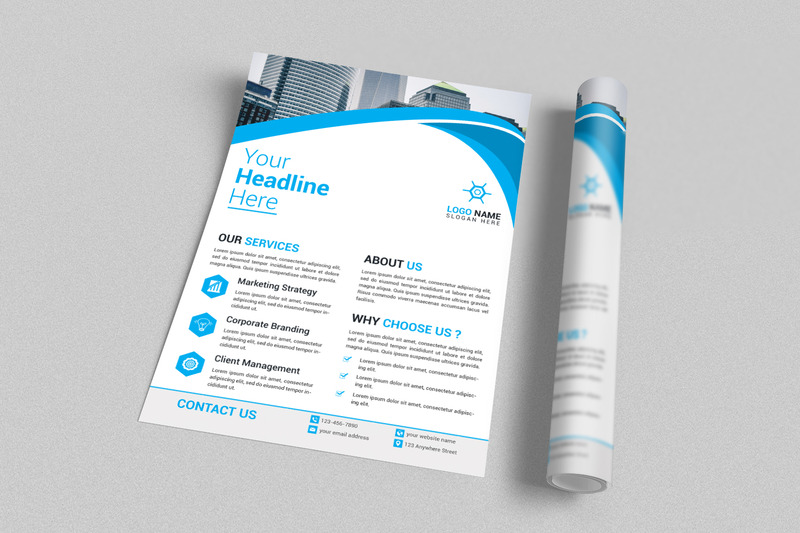 Creative Flyer Design Template For Company - TemplateMonster