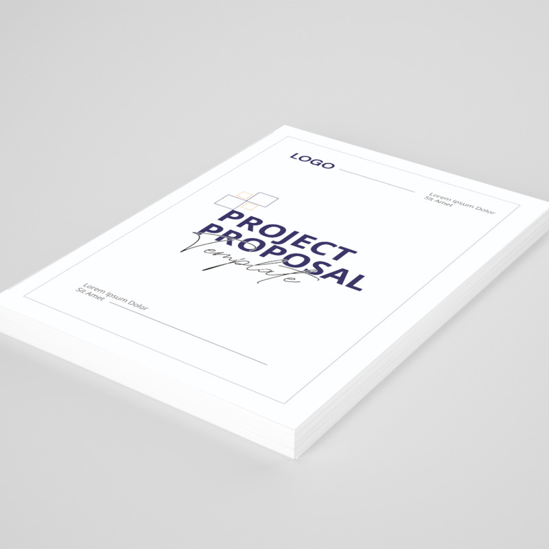 Orange and White Project Proposal Template Layout l 20 Pages with Dark ...