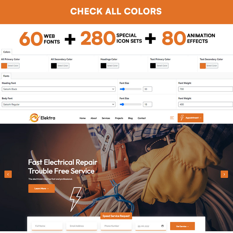 Elektra - Electricity Services WordPress Theme