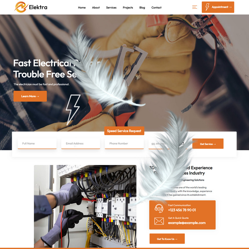 Elektra - Electricity Services WordPress Theme