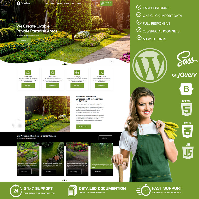 Garden - Landscape & Gardening WordPress Theme