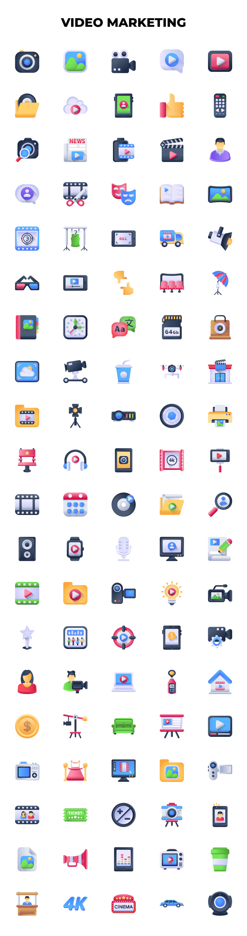 330+ Flat Gradients Icons #227942 - TemplateMonster